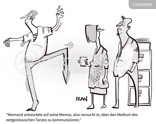 Cartoons und Karikaturen mit Kommunizieren