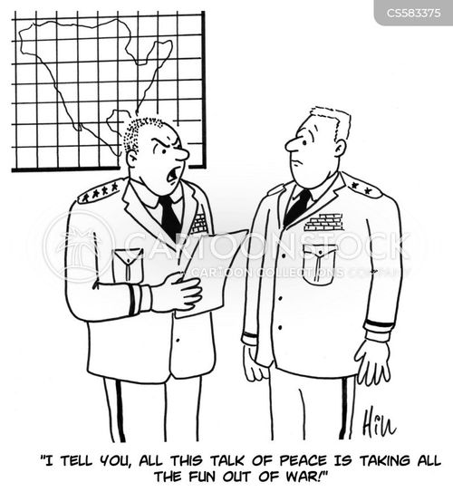 Hostilities Cartoons and Comics - funny pictures from CartoonStock