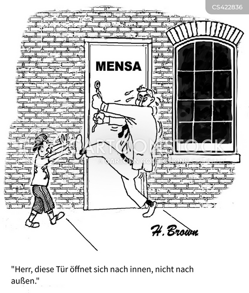 Cartoons und Karikaturen mit Mensa-test