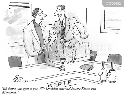 Cartoons und Karikaturen mit Statussymbole