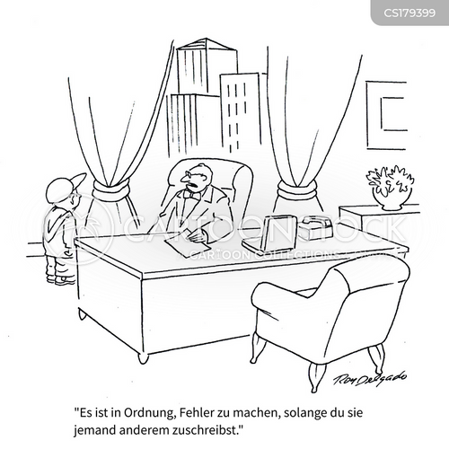 Cartoons und Karikaturen mit Fehler Zu Akzeptieren