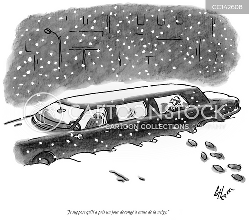 Dessins humoristique et caricaturés avec Jour De Congé À Cause De La Neige
