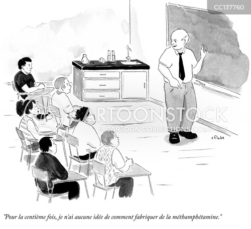 Dessins humoristique et caricaturés avec Test De Chimie