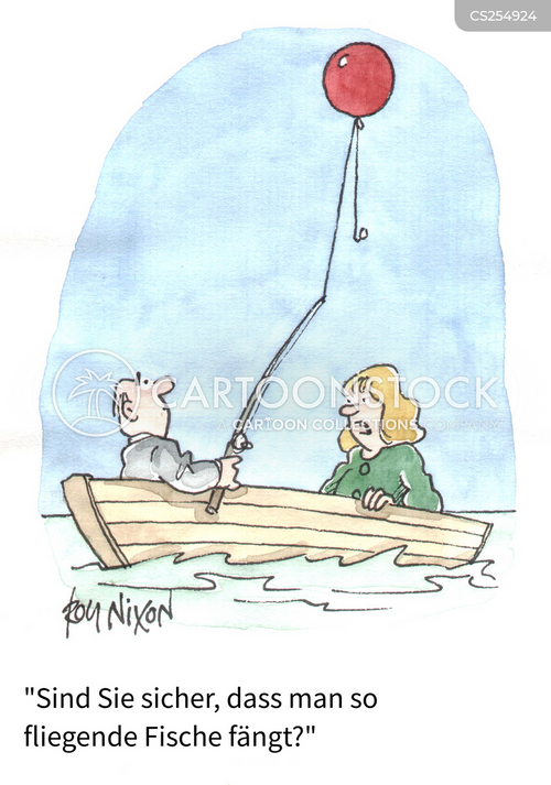 Cartoons und Karikaturen mit Fisch Fangen