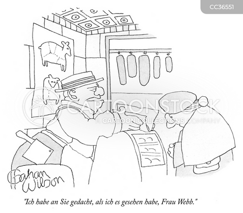 Cartoons und Karikaturen mit Metzger