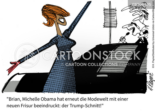 Cartoons und Karikaturen mit Frisur