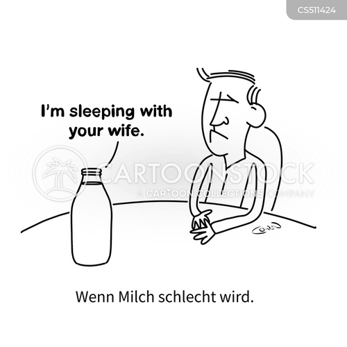 Cartoons und Karikaturen mit Sauer Gewordene Milch