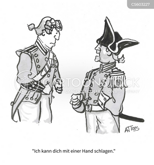 Cartoons und Karikaturen mit Epaulette