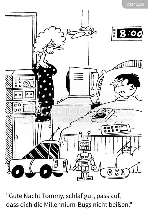 Cartoons und Karikaturen mit Millenium-bugs