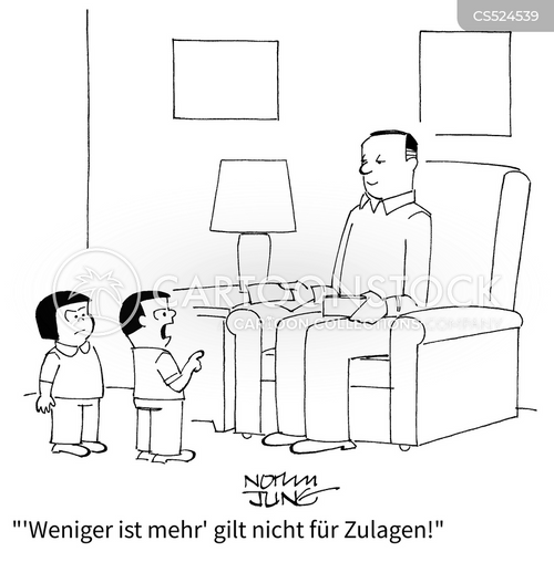 Cartoons und Karikaturen mit Weniger Ist Mehr