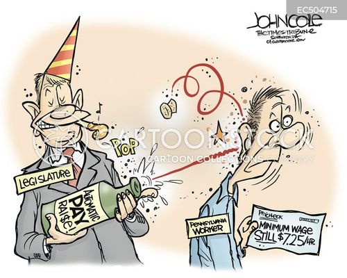 Automatic Pay Raise Cartoons and Comics - funny pictures from CartoonStock