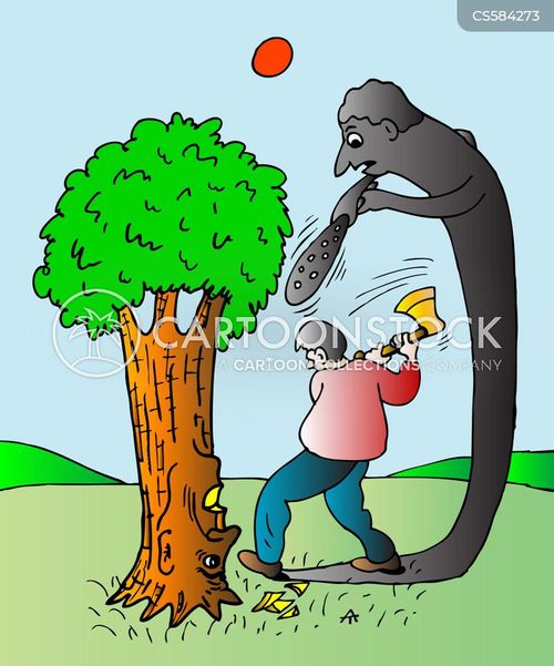 Felled Tree Cartoons and Comics - funny pictures from CartoonStock