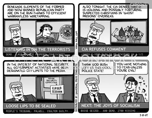 Wiretapping Cartoons and Comics - funny pictures from CartoonStock