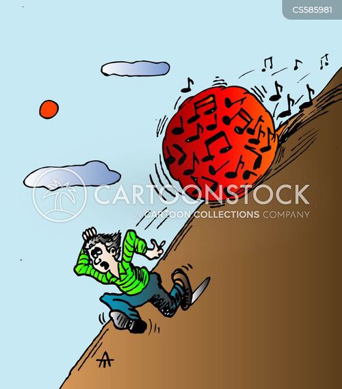 Cartoon Man Running Away