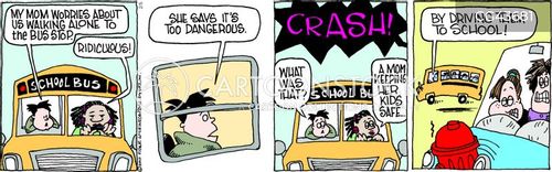 Bus Crash Cartoons and Comics - funny pictures from CartoonStock