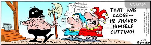 Cut Throat Razor Cartoons and Comics - funny pictures from CartoonStock