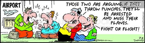 Fight Or Flight Cartoons and Comics - funny pictures from CartoonStock