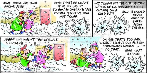 Snowflakes Cartoons and Comics - funny pictures from CartoonStock