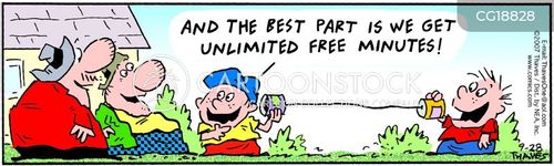 Tin Can Phone Cartoons and Comics - funny pictures from CartoonStock