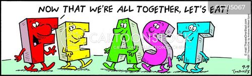 Feasting Cartoons and Comics - funny pictures from CartoonStock