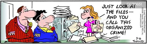 File Organization Cartoons and Comics - funny pictures from CartoonStock