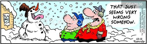 Snowflake On Tongue Cartoons and Comics - funny pictures from CartoonStock