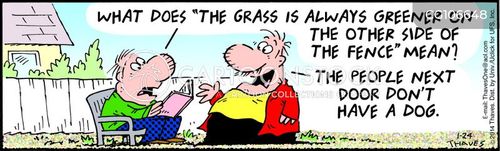 Grass Is Always Greener On The Other Side Cartoons and Comics - funny ...