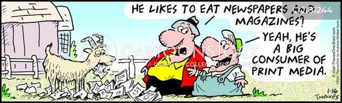 Over Consuming Cartoons and Comics - funny pictures from CartoonStock