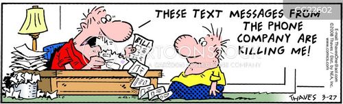 Text Anxiety Cartoons and Comics - funny pictures from CartoonStock
