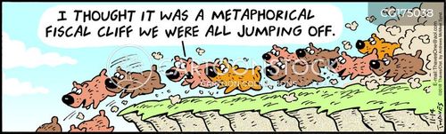 Cliff Metaphor Cartoons and Comics - funny pictures from CartoonStock