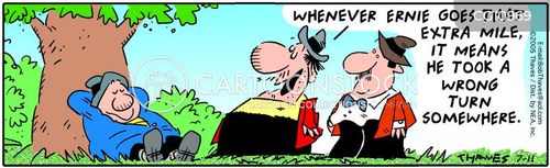 Extra Mile Cartoons and Comics - funny pictures from CartoonStock