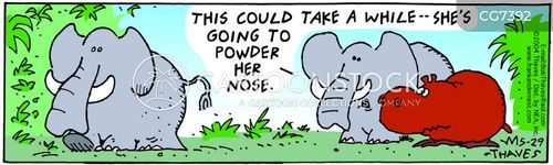 Makeup Powder Cartoons and Comics - funny pictures from CartoonStock