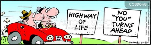 U Turn Sign Cartoons and Comics - funny pictures from CartoonStock