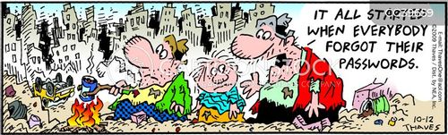 Password Accesses Cartoons and Comics - funny pictures from CartoonStock