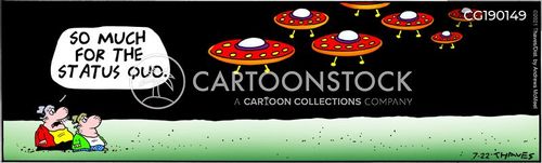 Alien Status Cartoons and Comics - funny pictures from CartoonStock