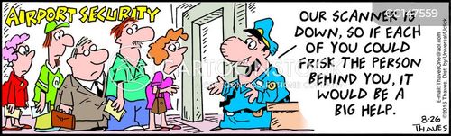 Airport Search Cartoons and Comics - funny pictures from CartoonStock