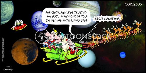 Sleigh Navigation Cartoons and Comics - funny pictures from CartoonStock