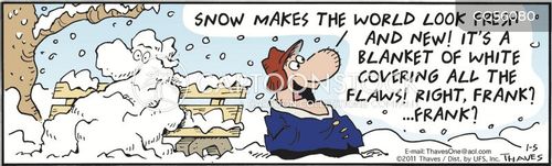 Snow Blanket Cartoons and Comics - funny pictures from CartoonStock