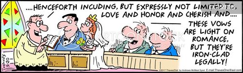 Wedding Contract Cartoons and Comics - funny pictures from CartoonStock