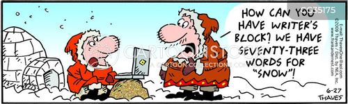 Snow Vocabulary Cartoons and Comics - funny pictures from CartoonStock