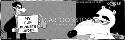 My Cup Runneth Over Cartoons and Comics - funny pictures from CartoonStock