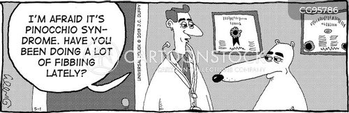 Fibbing Cartoons and Comics - funny pictures from CartoonStock