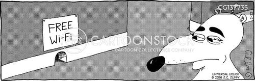 Starbucks Wifi Cartoons and Comics - funny pictures from CartoonStock