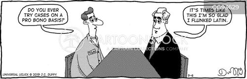 Pro Bono Case Cartoons and Comics - funny pictures from CartoonStock