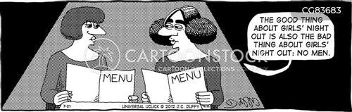 Girl's Night Out Cartoons and Comics - funny pictures from CartoonStock