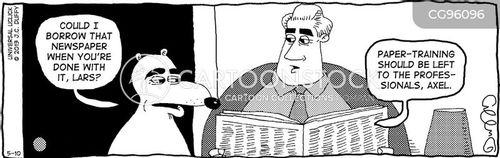 Potty Training Dog Cartoons and Comics - funny pictures from CartoonStock
