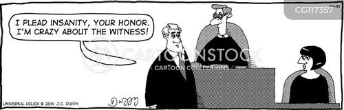 Plead Insanity Cartoons and Comics - funny pictures from CartoonStock
