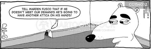 Prison Riot Cartoons and Comics - funny pictures from CartoonStock