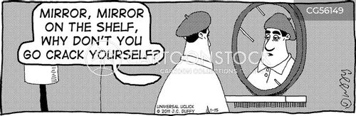 The Mirror Crack'd Cartoons and Comics - funny pictures from CartoonStock