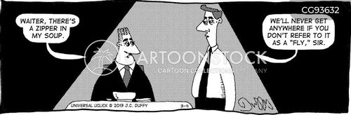 Stuck Zipper Cartoons and Comics - funny pictures from CartoonStock